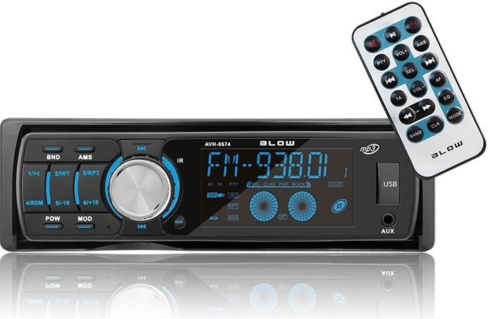 Autorádio BLOW AVH-8674 MP3, USB, SD, MMC, FM, dálkové ovládání, různé ...