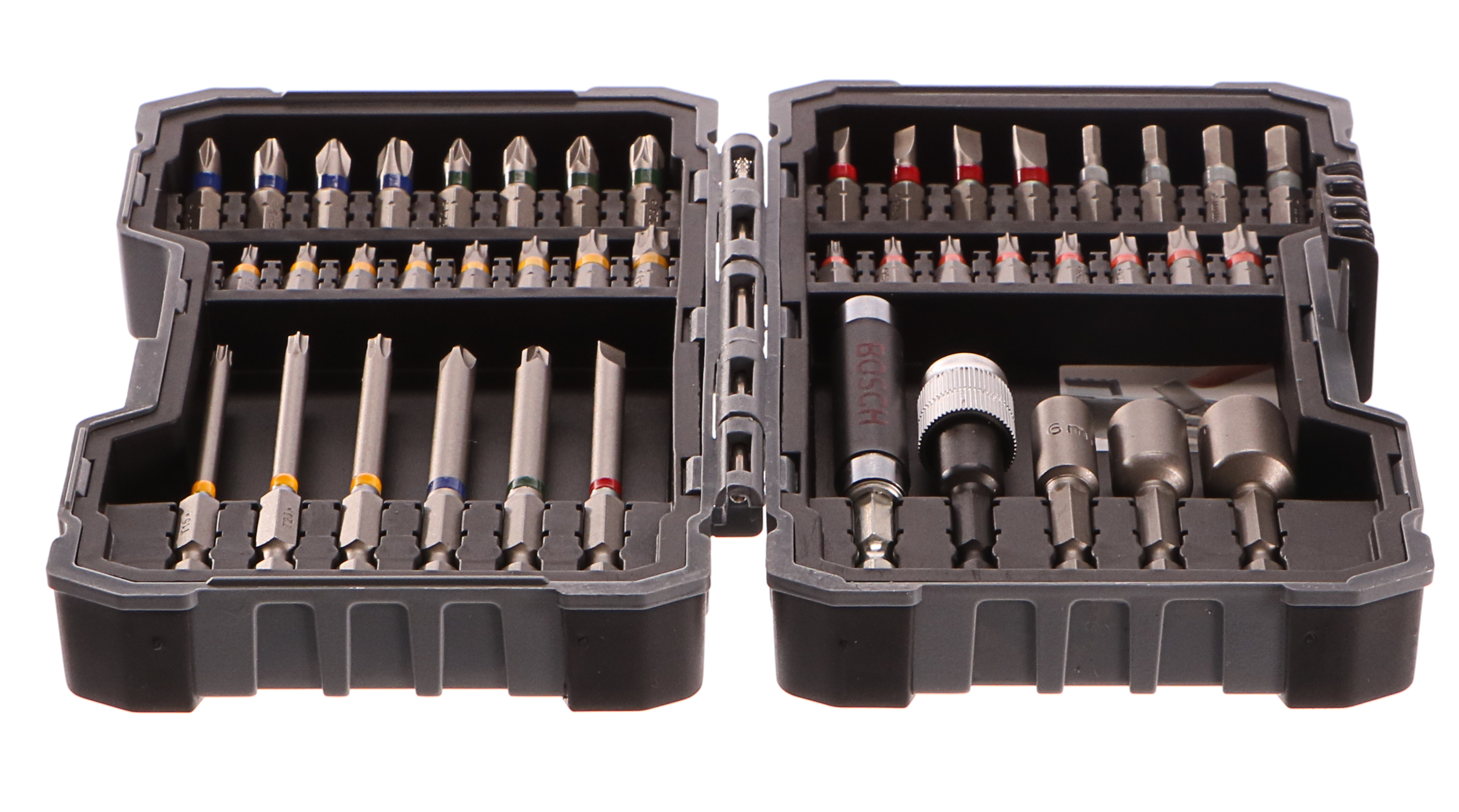 43dílná sada bitů a nástrčných klíčů - PH1; PH2; PH3; PZ1; PZ2; PZ3; SL3; SL4; SL5; SL6; H ...