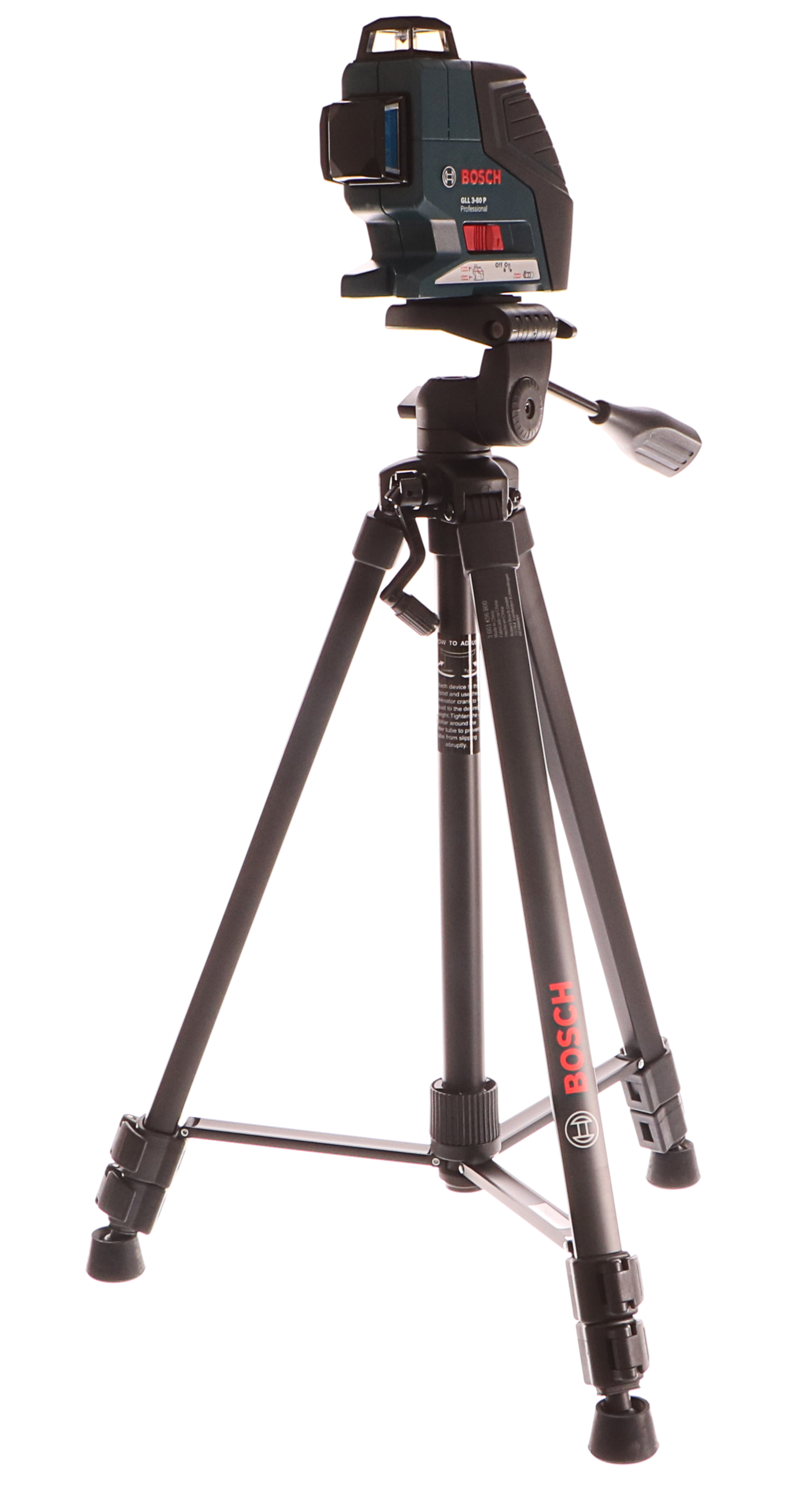 Čárový laser Bosch GLL 3-80 P + stavební stativ BS 150 Professional ...